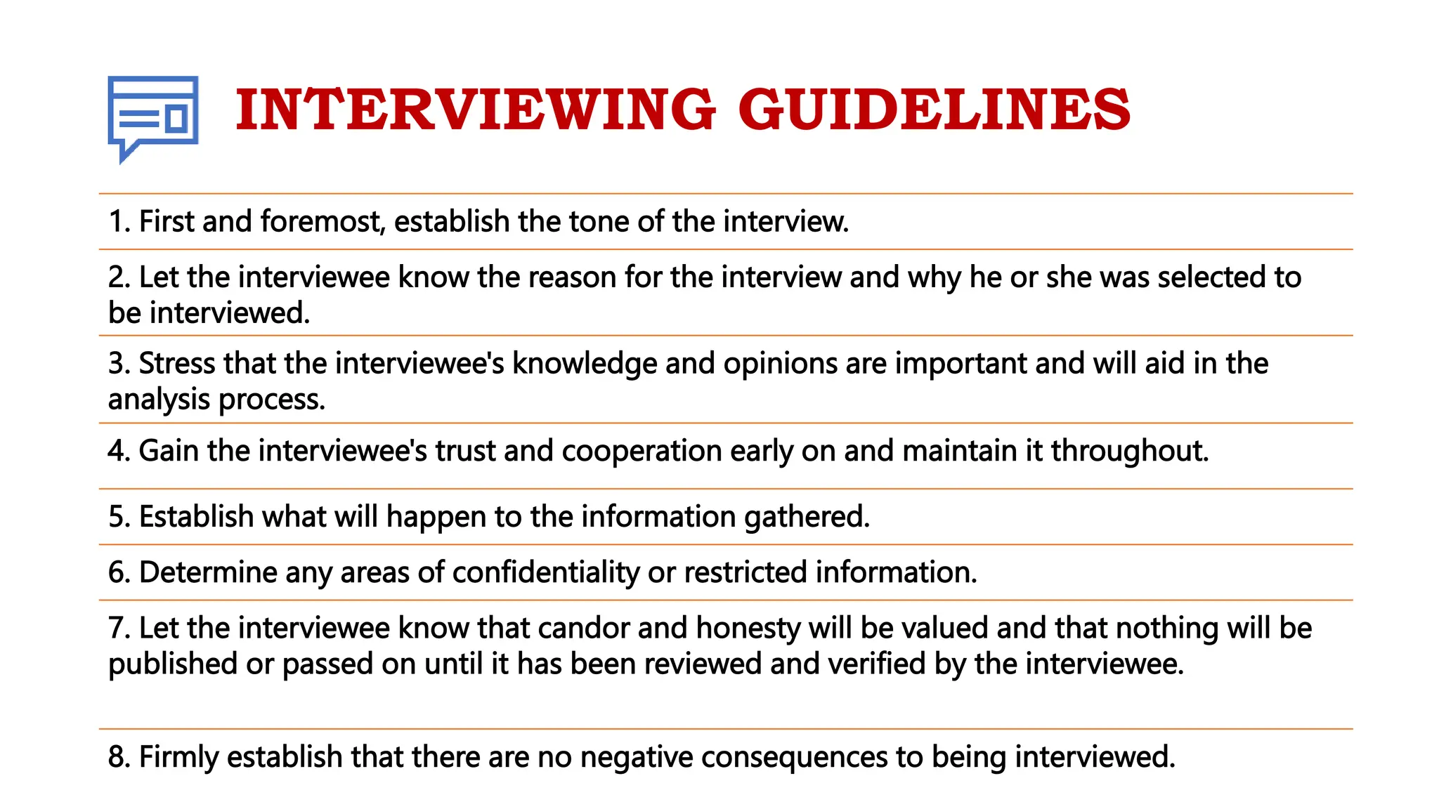 Information- Gathering and Conducting an Interview | PPTX