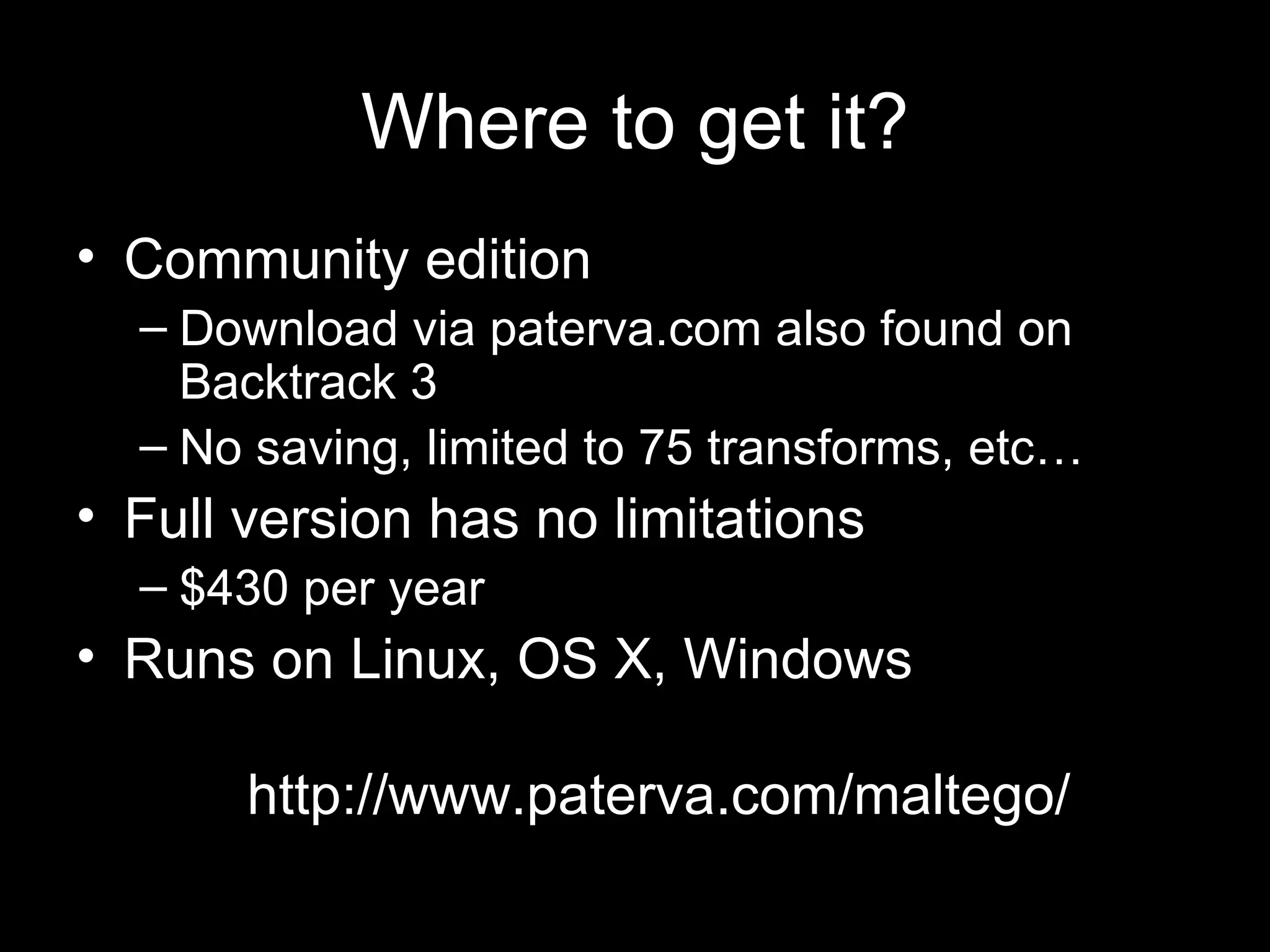 Information Gathering With Maltego | PPT