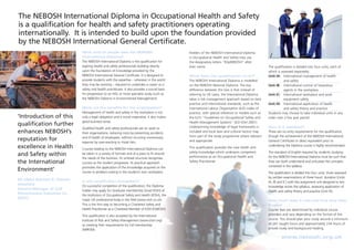 Nebosh international Diploma in Occupational Health and Safety (Corshe ...