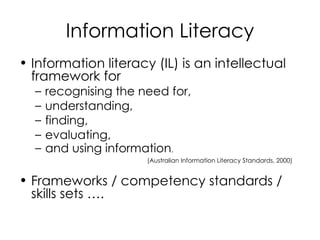 Information Literacy and the 2.0s