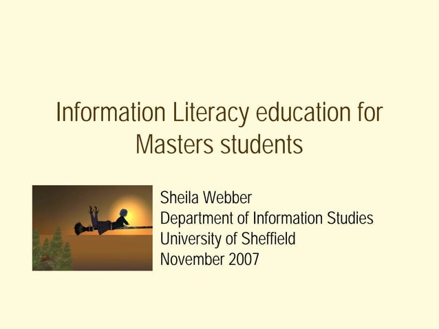 Information Literacy for Masters students | PDF