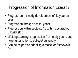 Information Literacy in school libraries | PPTX