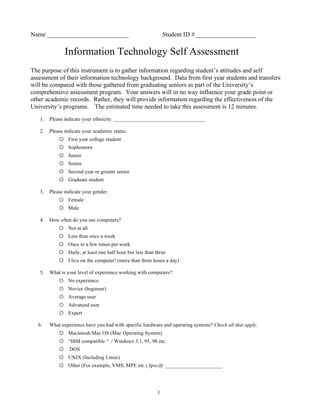 Information literacy-technology-skill-test-2001 | PDF