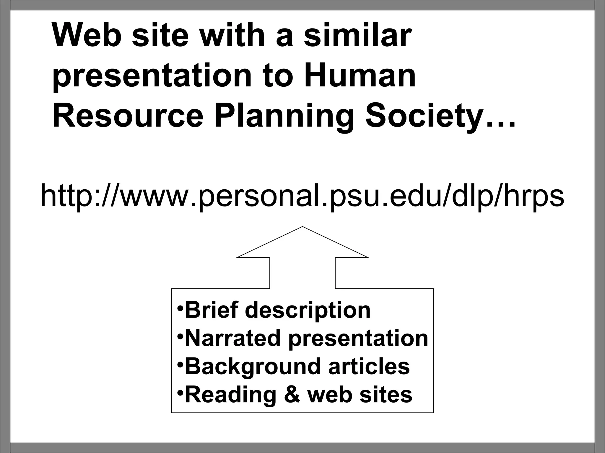Information Markets for Human Resource Planning & Management | PPT
