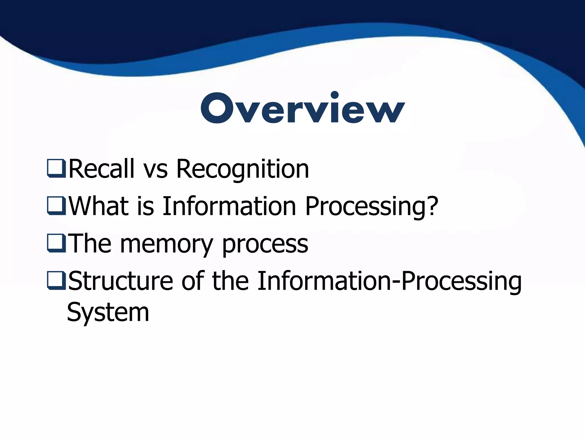Information processing theories | PPTX