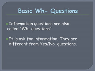 Information question | PPT
