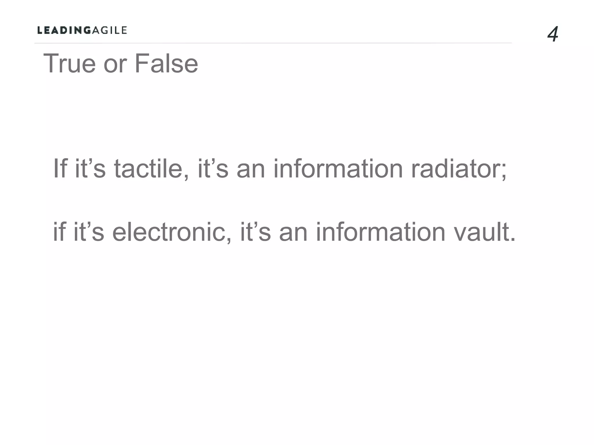 Information Radiators and Information Vaults | PPT