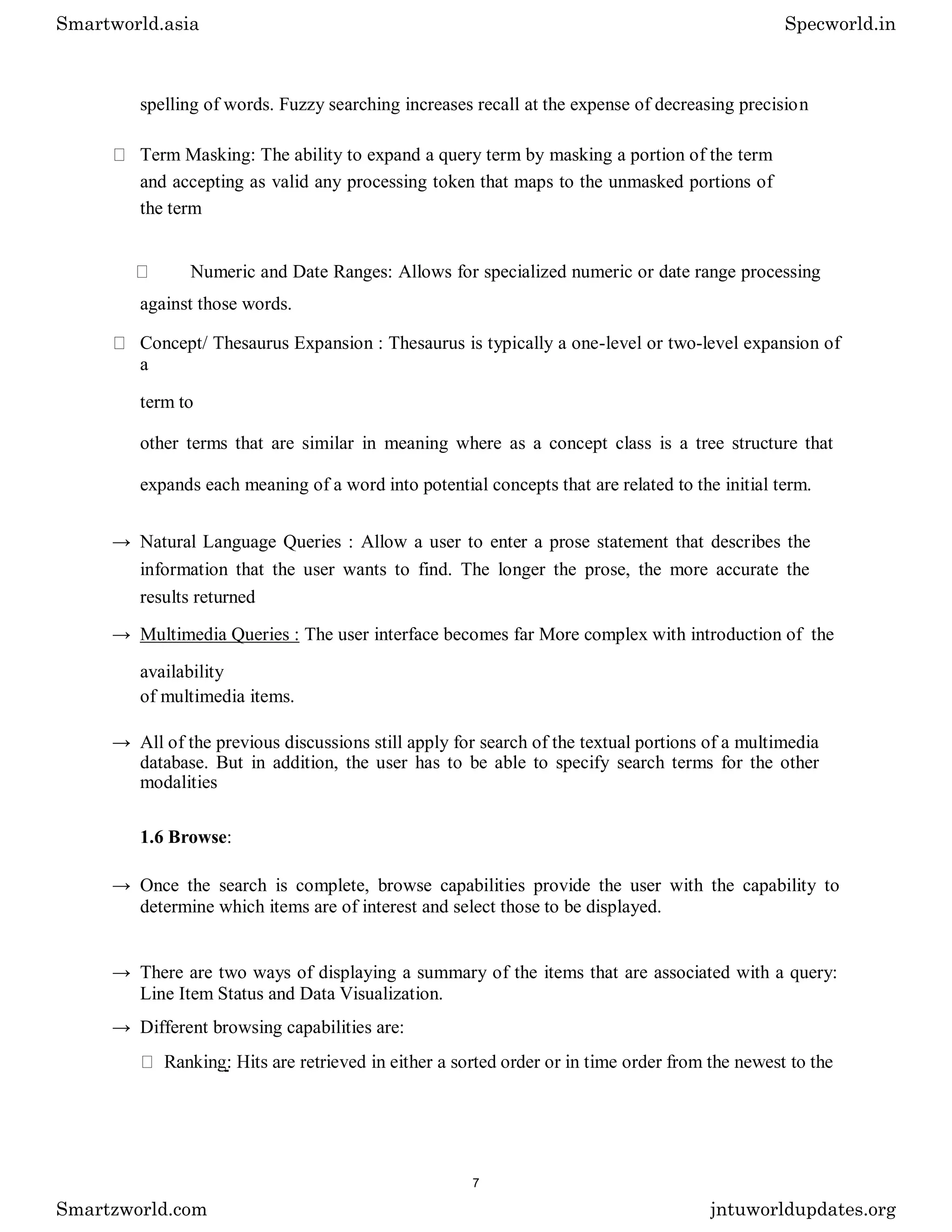 Information Retrieval Systems Notes Pdf Databases Computer Software And Applications