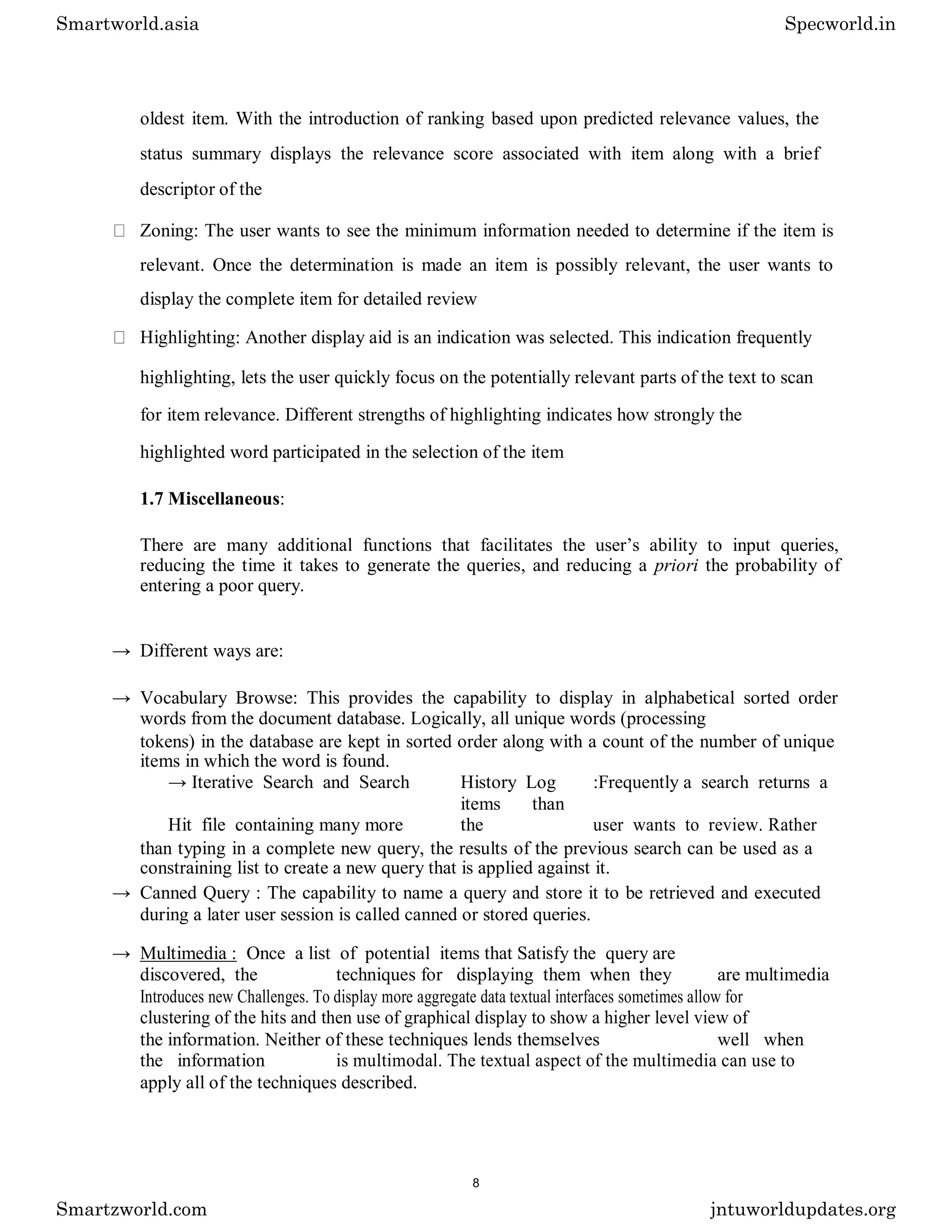 Information Retrieval Systems Notes Pdf Databases Computer Software And Applications