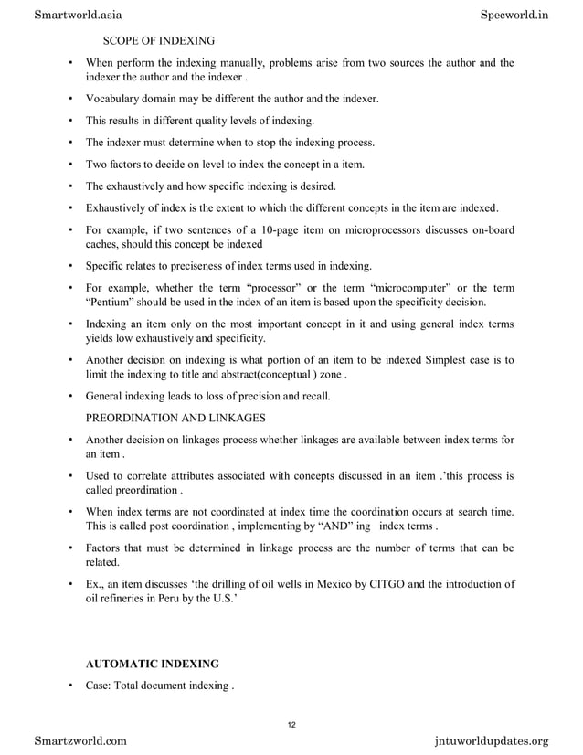 Information Retrieval Systems Notes Pdf Databases Computer Software And Applications