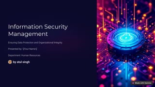 Information-Security-Management organisation | PPT
