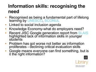 Information Skills At Lse | PPT