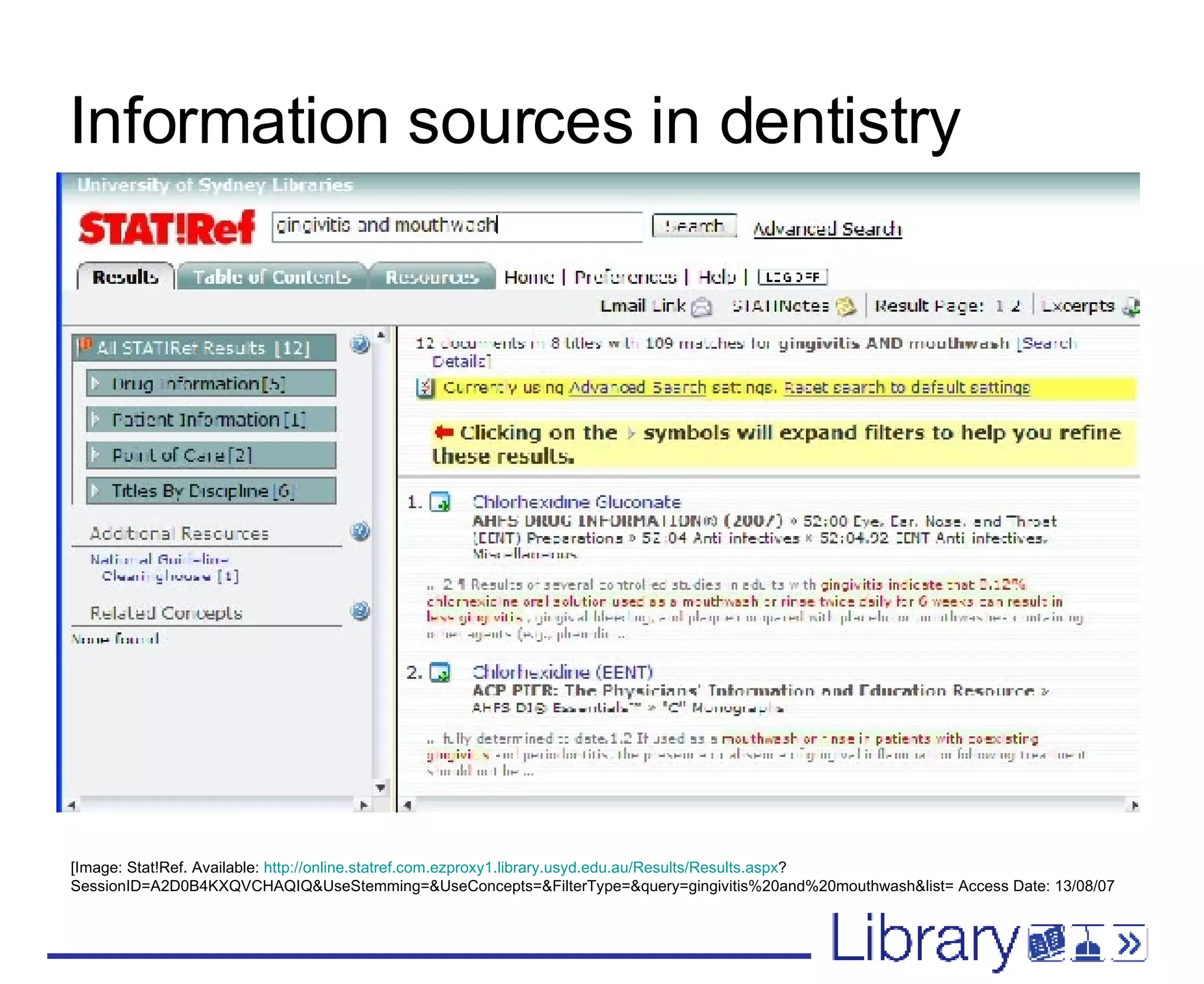 Information Sources In Dentistry | PPT