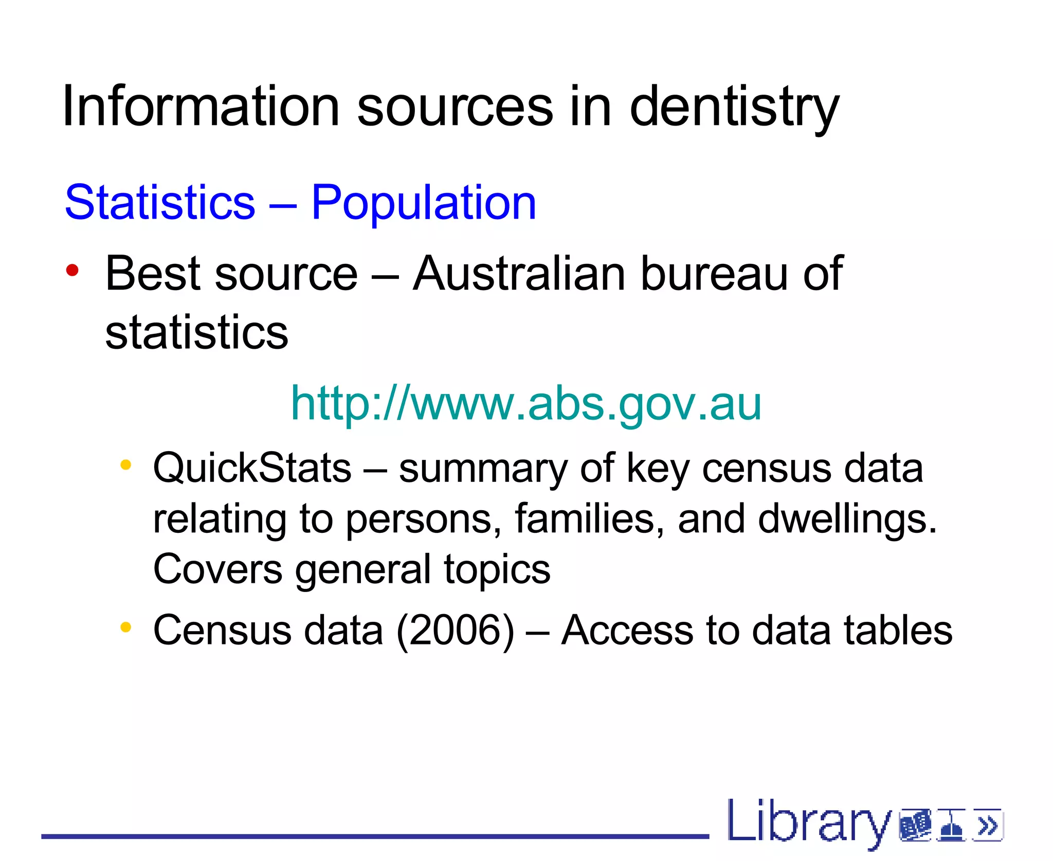 Information Sources In Dentistry | PPT