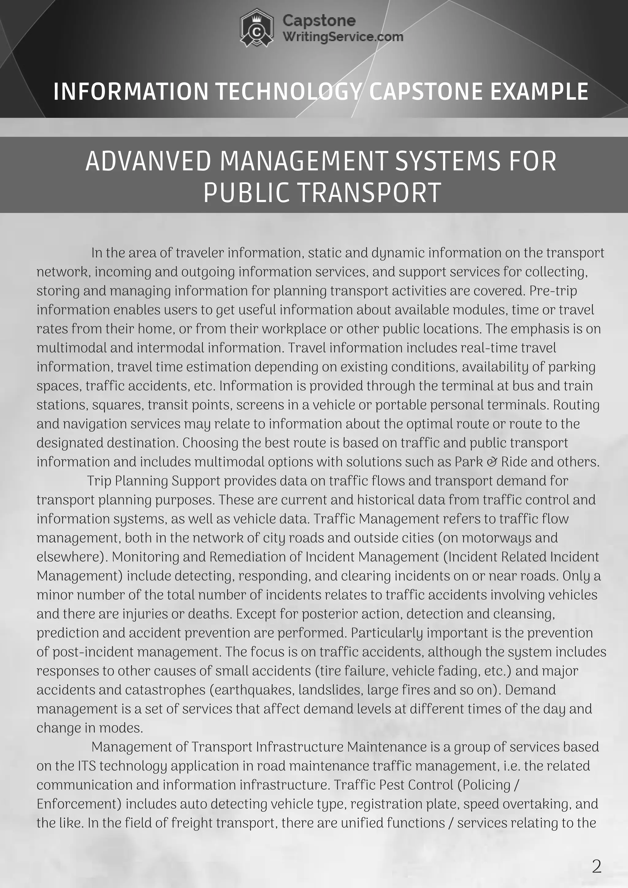 Information Technology Capstone Project Examples | PDF