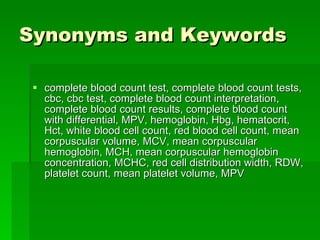Information about cbc | PPT