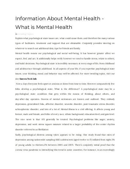 Accessible Support: Printable Mental Health Information — Worksheets Mom