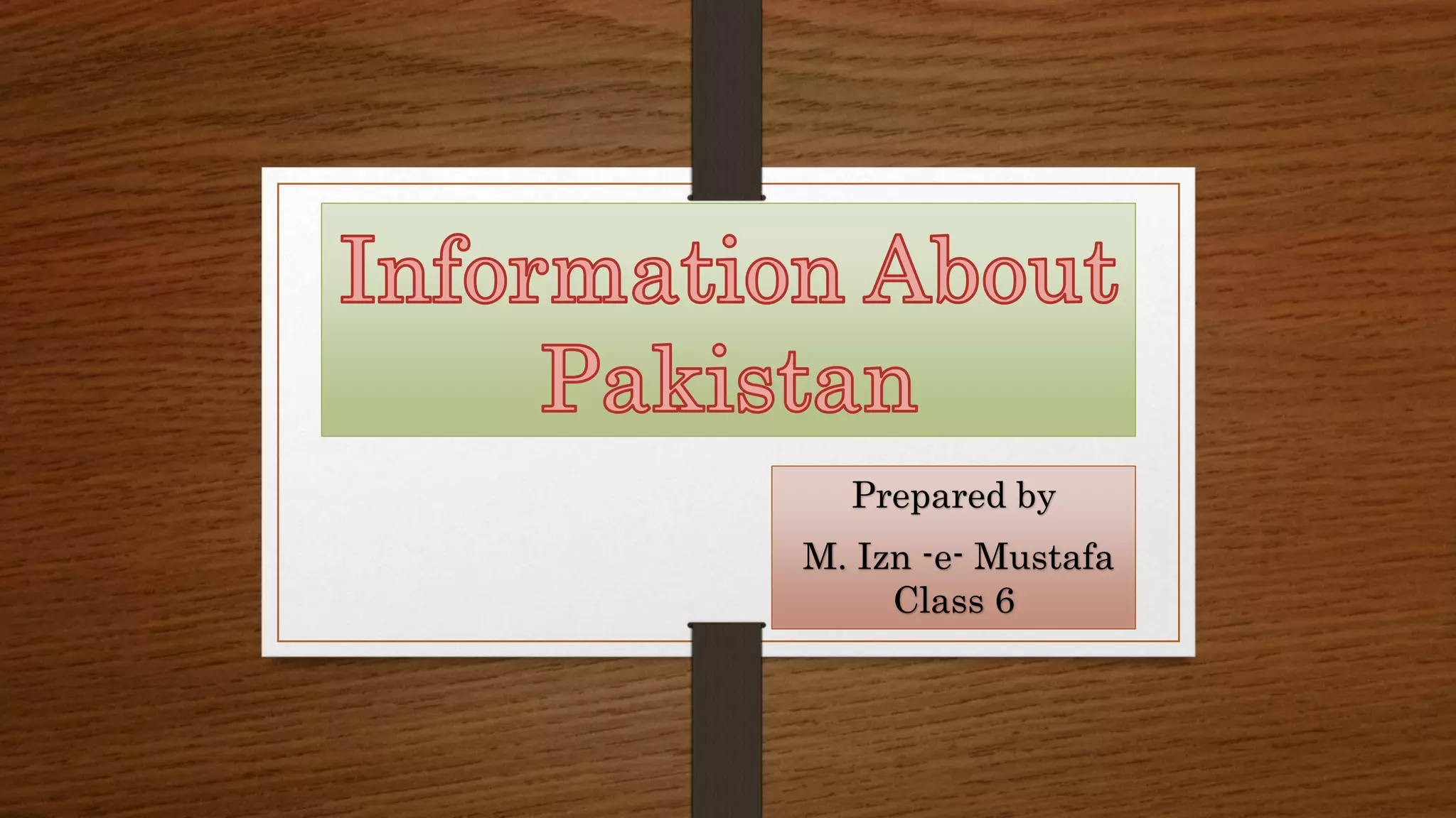 Information about Pakistan | PPT