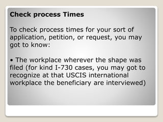 Information about processing times of uscis cases | PPT