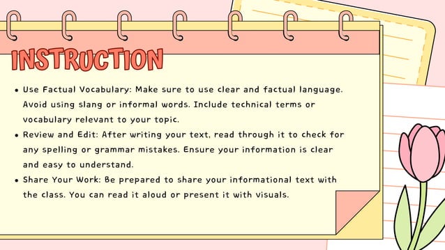 Informational & Factual Text. (Types, Structures and Its Purposes pdf | PPT