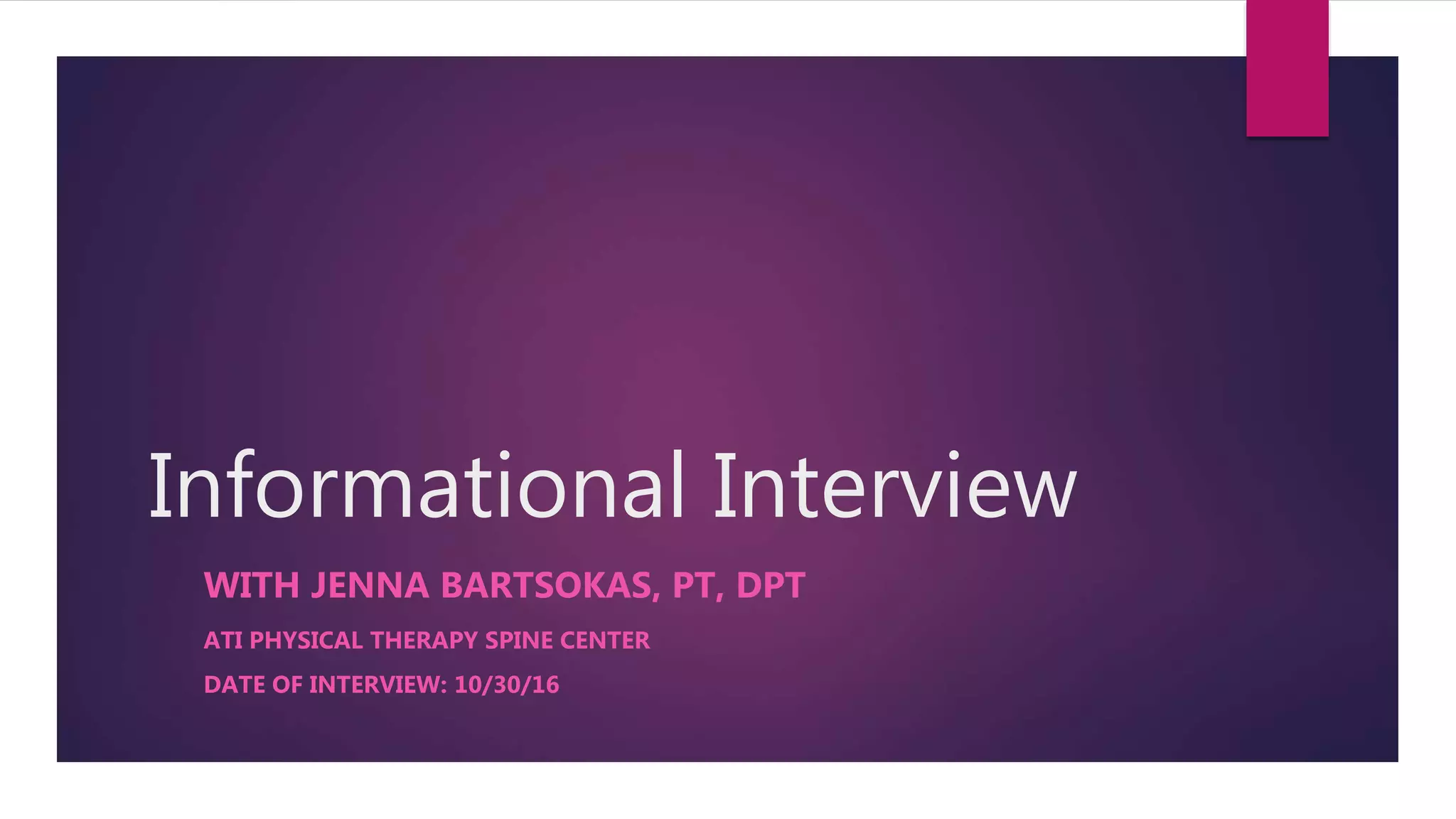 Informational interview | PPTX