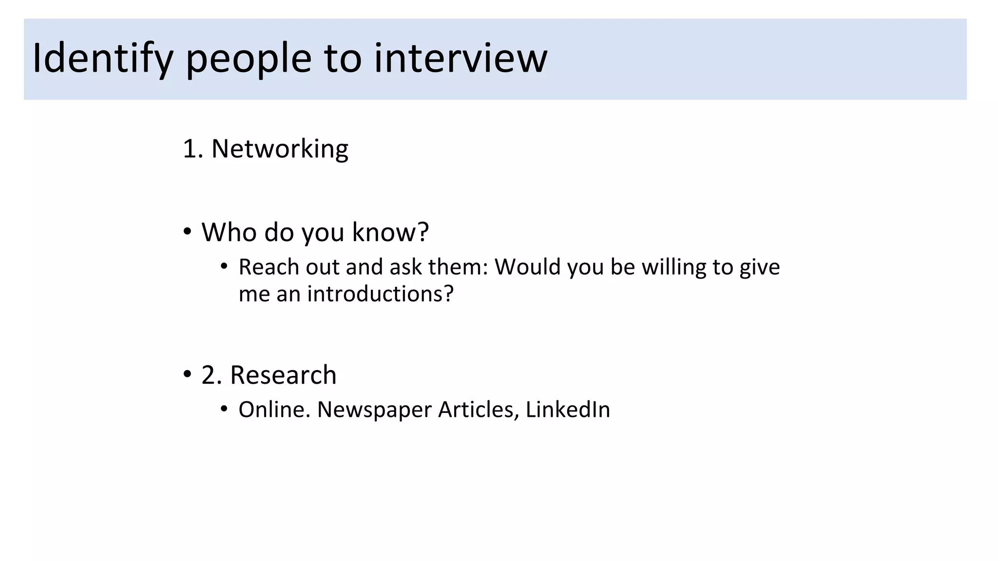 Informational interview | PPT