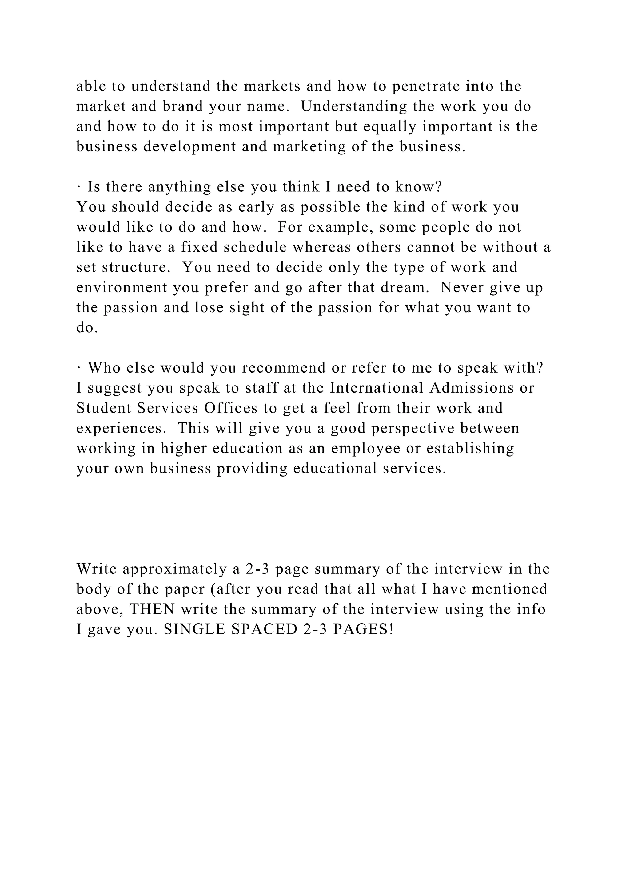 Informational Interview essay instructionPURPOSEInfo.docx
