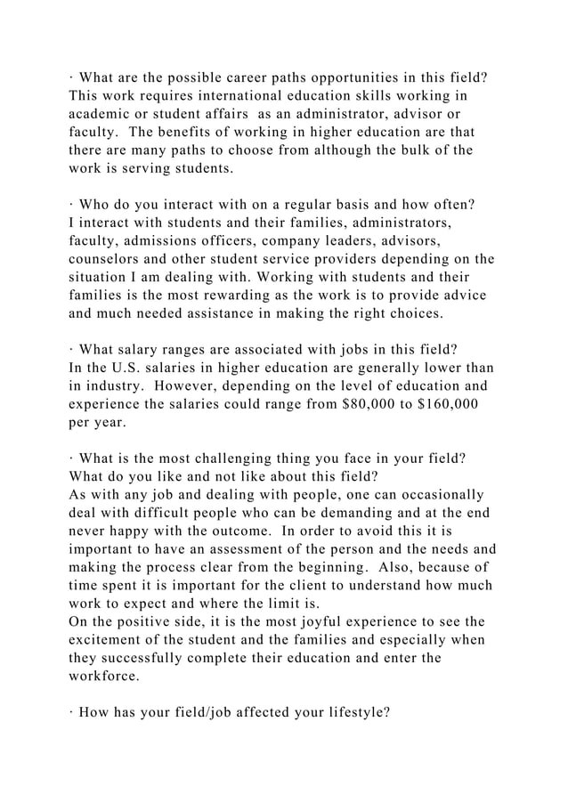 Informational Interview essay instructionPURPOSEInfo.docx