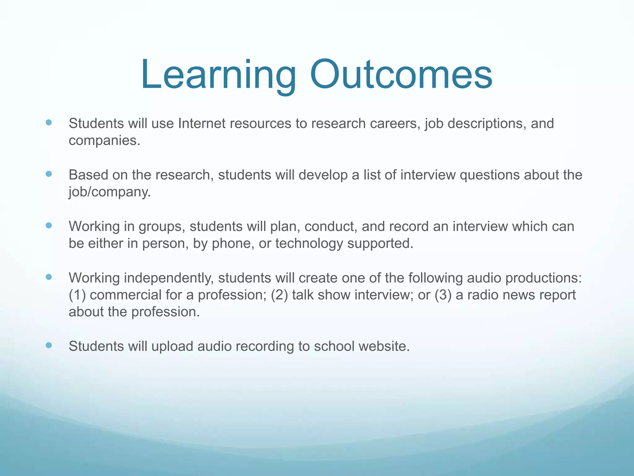 Informational interview lesson plan | PPT