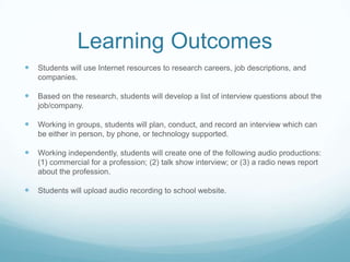 Informational interview lesson plan | PPT