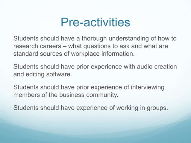 Informational interview lesson plan | PPT