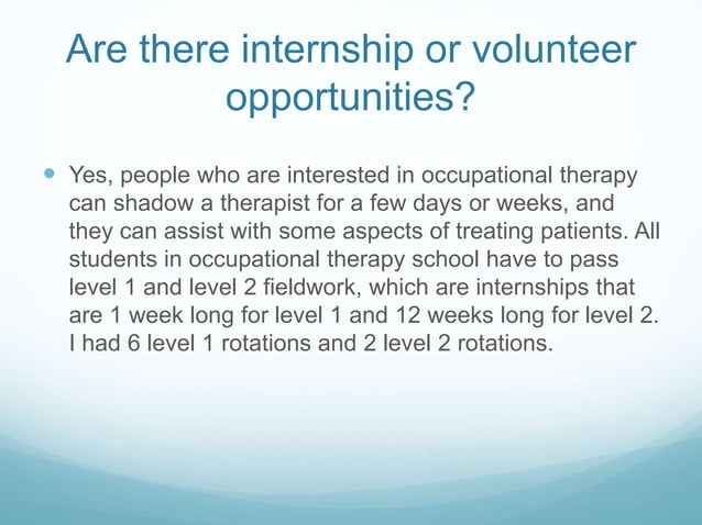 Informational interview ot | PPT