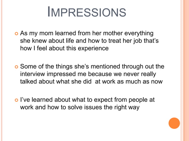 Informational interview report | PPTX | Information Services Industry ...