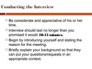 Informational Interviews | PPT