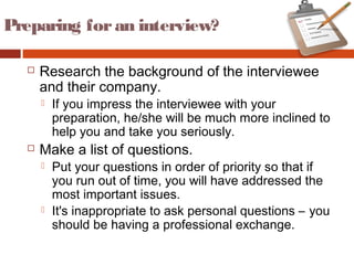 Informational Interviews | PPT
