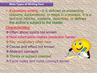 Informational Reading and Writing Across Subjects - LAC | PPTX