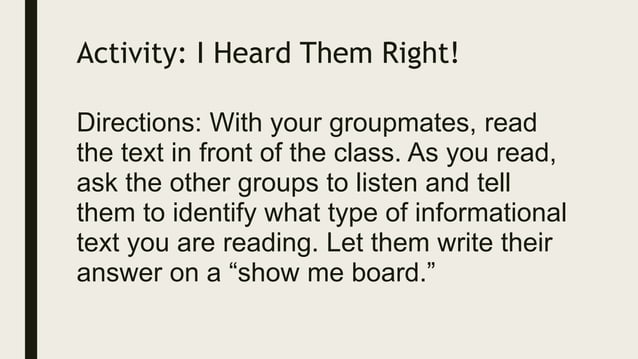 Informational Text.pptx | Books and Literature