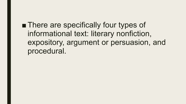 Informational Text.pptx | Books and Literature