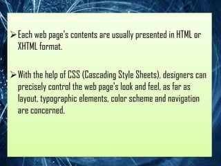 Informational web pages | PPTX | Web Design and HTML | Internet