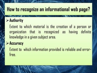 Informational web pages | PPT