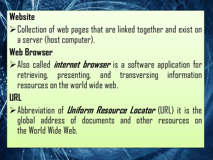 Informational web pages