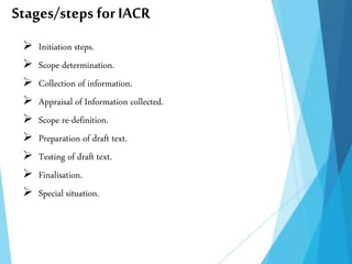 Information Analysis Consolidation and Repackaging (IACR): an overview ...