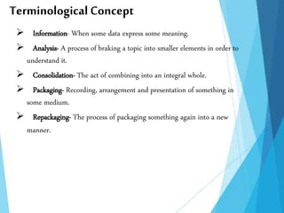 Information Analysis Consolidation and Repackaging (IACR): an overview ...