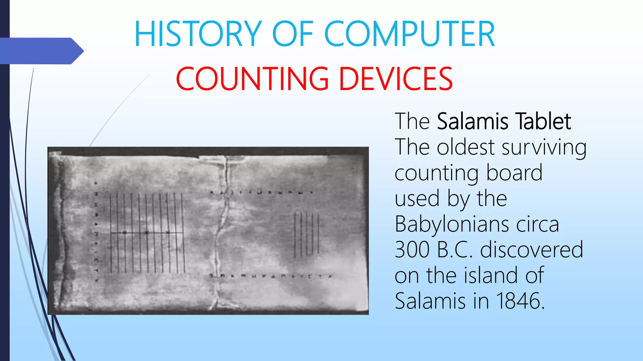ICT LESSON: HISTORY OF COMPUTER | PPTX