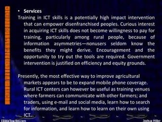 Information and Communication Technologies (ICT) for Rural Development ...