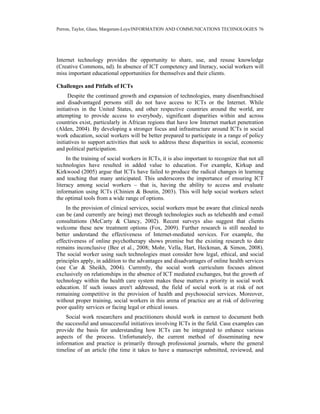 Information and communication technologies in social work | PDF