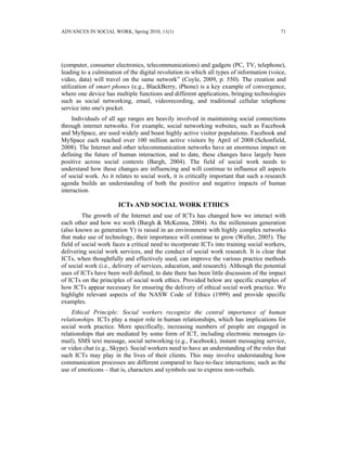 Information and communication technologies in social work | PDF