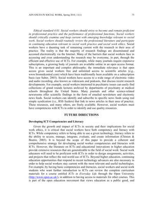 Information and communication technologies in social work | PDF