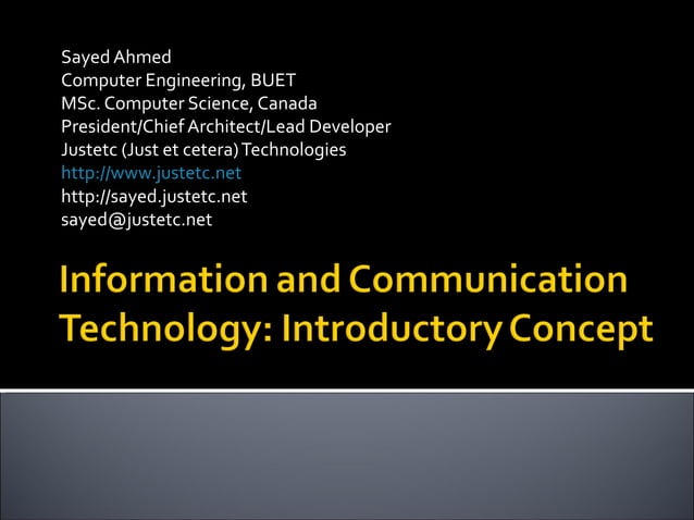 Information and communication technology | PPT