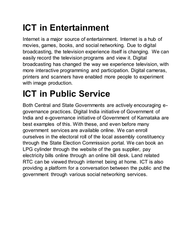 Information and communication technology | PDF